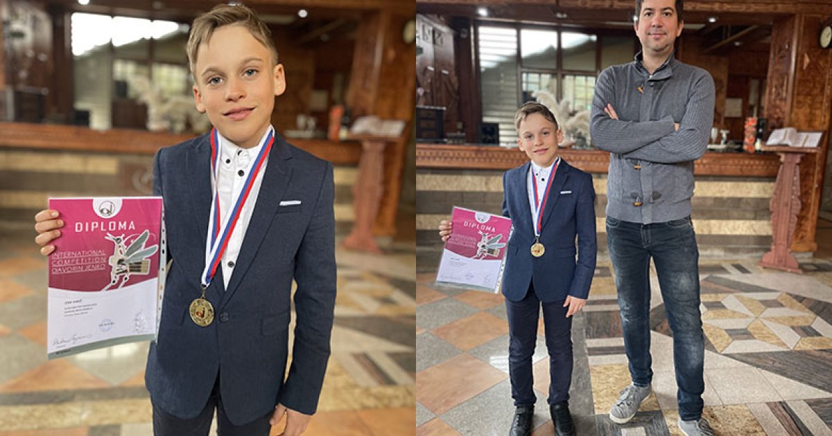 Učenec Glasbene šole Brežice Izak Vukič v Srbiji prejel zlato plaketo ...