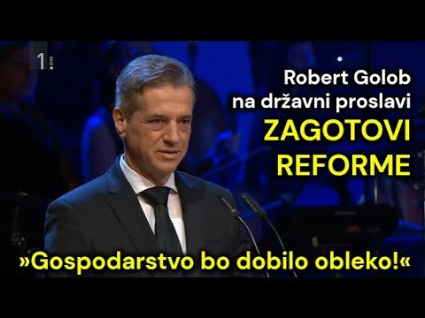 Obljube premierja Goloba na državni proslavi: »Gospodarstvo bo dobilo obleko!« (20. 12. 2024 ...